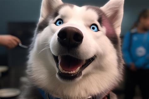 Premium Ai Image Cute Husky Dog Husky Animated Ai Generated