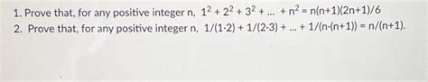 Solved Prove That For Any Positive Integer Chegg