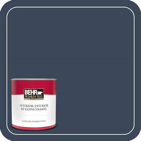 Behr Premium Plus 1 Qt M500 7 Very Navy Hi Gloss Enamel Interior