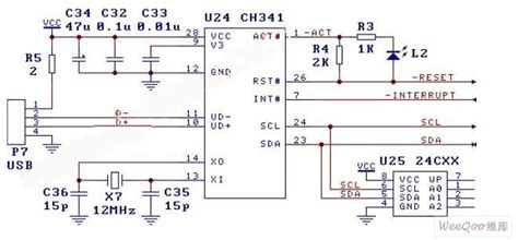 Ch341 的两线串口技术图解 其它电路图 维库电子市场网