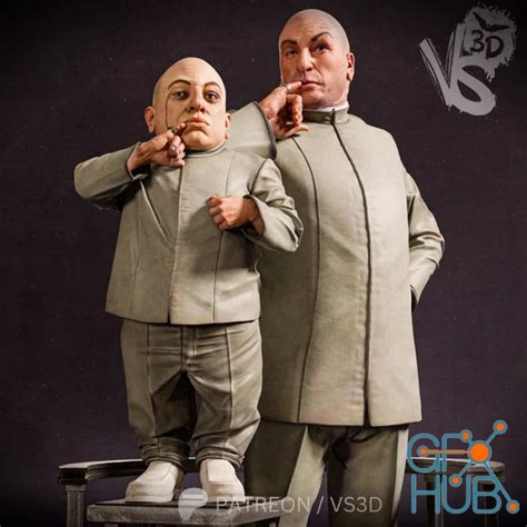 3d Print Model Vs3d Dr Evil And Mini Me 160469 3d Print Model Vs3d Dr Evil And Mini Me 160469