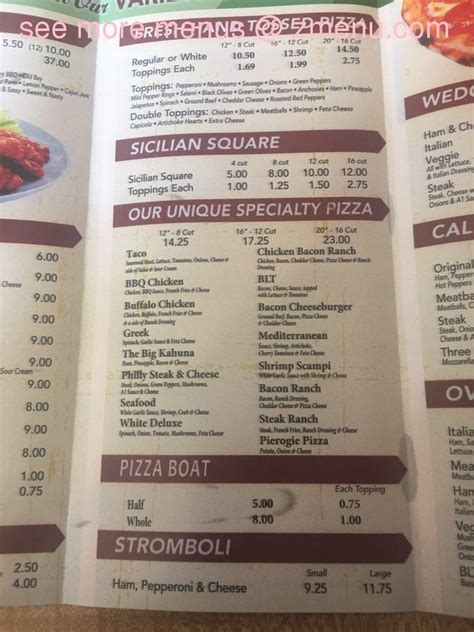 Online Menu Of Giannis Pizza Of Cecil Pa Restaurant Cecil