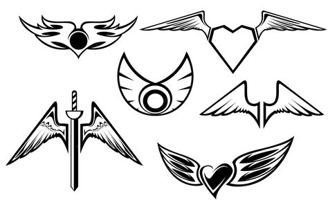 Premium Vector Set Of Wing Symbols