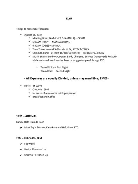Elyu Itinerary Pdf Elyu Itinerary Pdf
