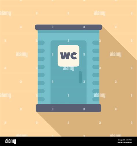 Illustration Of A Public Bio Toilet Showing Wc Sign Indicating Restroom