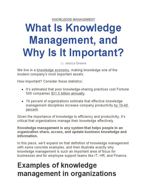 Knowledge Management System Definition