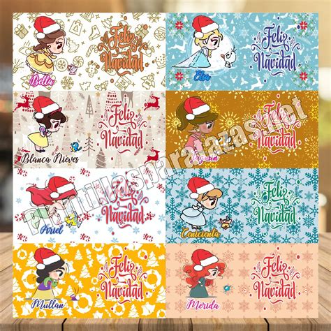 10 Plantillas Para Tazas Navideñas De Las Princesas Disney