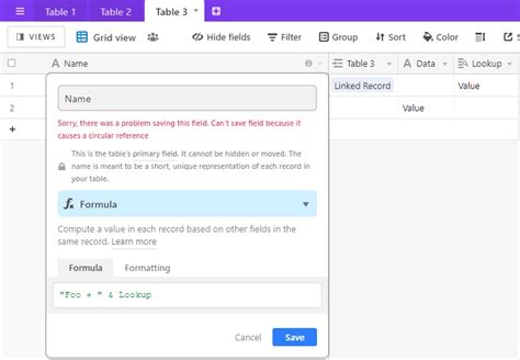 How To Avoid This Circular Reference Airtable Community