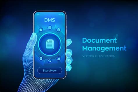 Premium Vector Dms Document Management Data System Corporate Data Management System Privacy