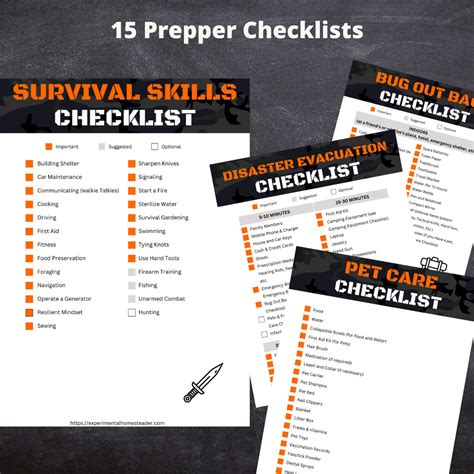 Free Printable Prepper Checklist