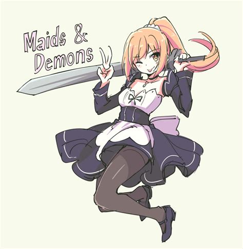Safebooru 1girl P Apron Blonde Hair Breasts Brown Eyes Choker