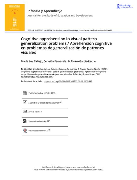 Pdf Cognitive Apprehension In Visual Pattern Generalization Problems