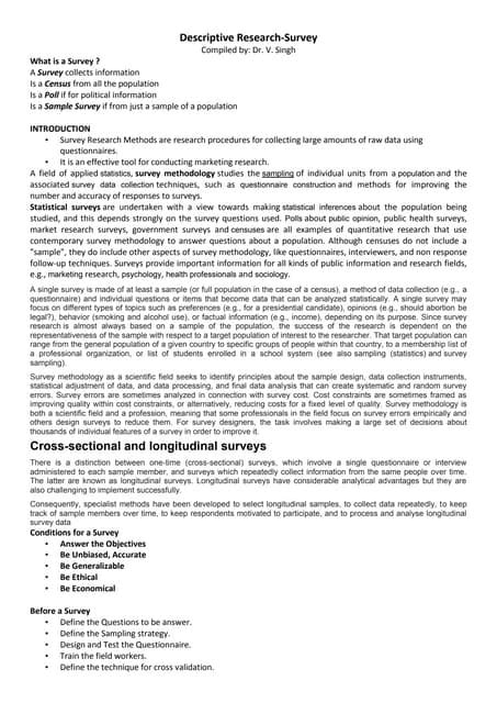 Module 7 Descriptive Research Surveypdf Education
