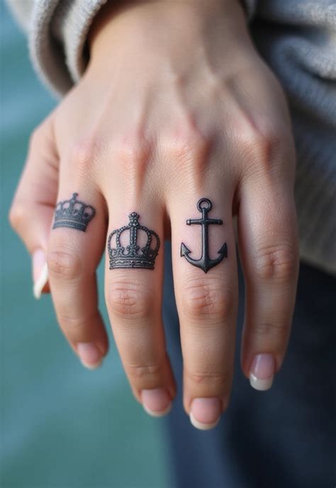 30 King And Queen Tattoos Finger Designs For Couples Tattoo Radar