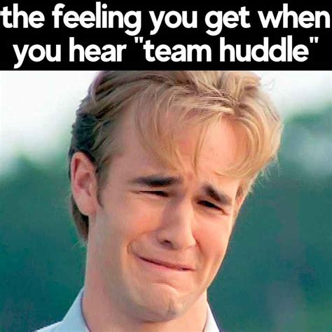 Funny Teamwork Huddle