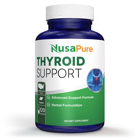 Thyroid Support 120 Caps With Ashwaganda Iodine Zinc T3 Supplement Kelp Vitamin B 12