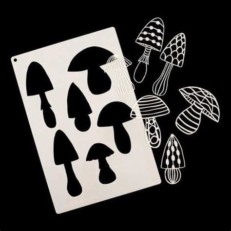 Thats Crafty A4 Stencil Shrooms Katzelkraft