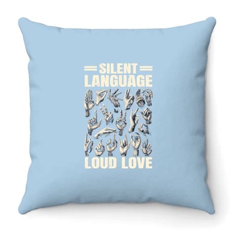 Asl Interpreter Deaf Asl Teacher American Sign Language Throw Pillows Sold By Hintztvminich6od