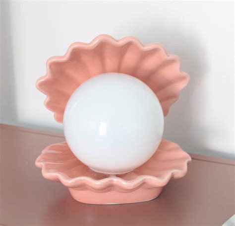 Pink Shell Lamp Pink Clam Shell Lamp Etsy