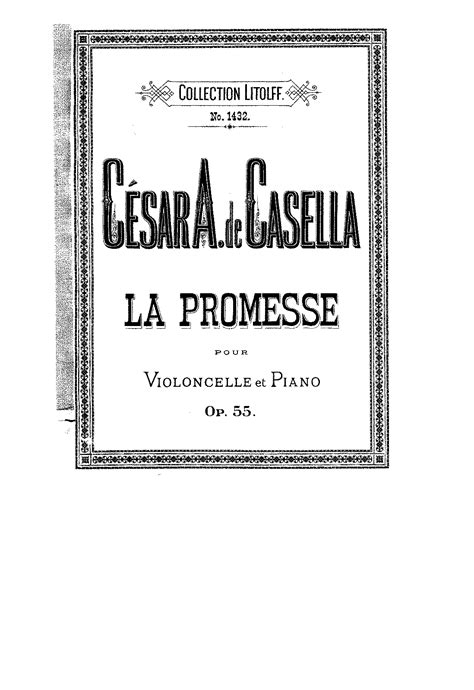 La Promesse Op55 Casella César A De Imslp