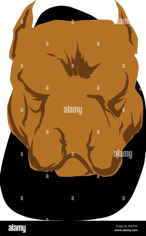 Illustration Of Pitbull Head On White Background Stock Vector Image