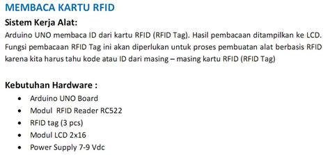 Proyek Arduino Ke 12 Membaca Kartu RFID ARDUINO Projek