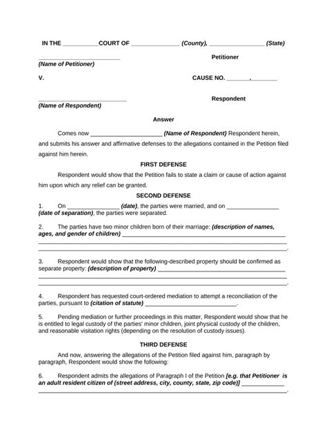 Answer Complaint Sample Complete With Ease Airslate Signnow