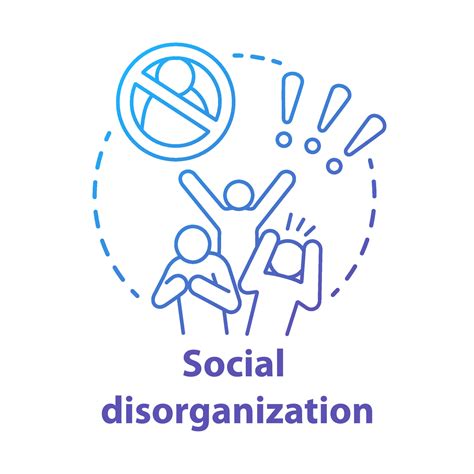 Social Disorganization Concept Icon Behavioral Problems Thin Line Illustration Crimes Against