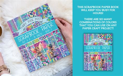 Scrapbook Paper Pad Fairy Pixie Dust Book 2 24 Sheets 8 5” X 11