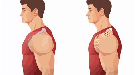 Comparison Of Normal Shoulder And Impingement Detailed Illustration