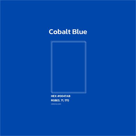 Cobalt Blue Complementary Or Opposite Color Name And Code 0047ab