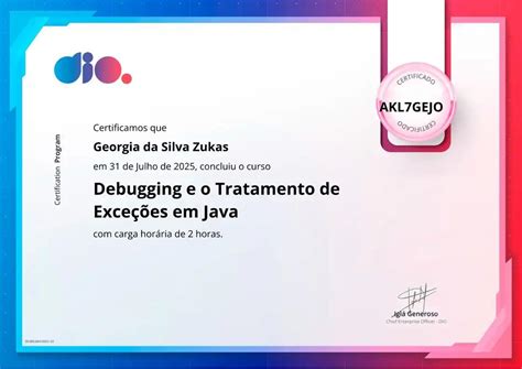 Debugging E O Tratamento De Exceções Em Java Georgia Zukas