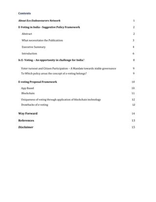 E Voting In India Suggestive Policy Framework PDF Civic Affairs Politics