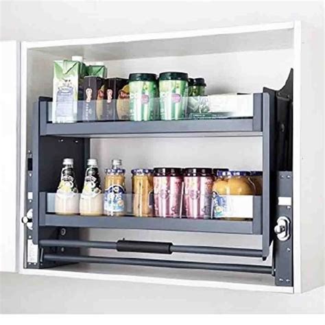 Carbon Fiber Rectangular Glass Basket Elevator Kitchen Bottle Baskets