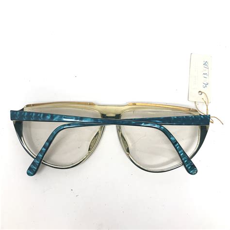 Vintage Flat Top Eyeglasses Glasses Frames Blue Clear Eyeglasses Frame