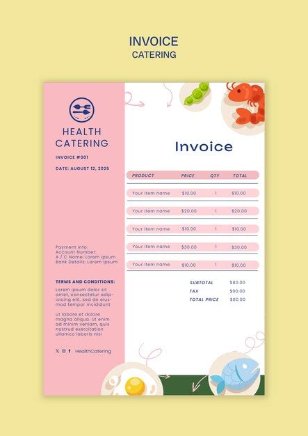 Free Psd Catering Template Design