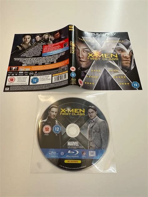 X Men First Class Blu Ray Disc And Inlay Only Includes Protective