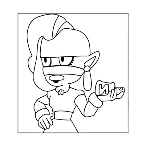 Brawl Stars Emz Coloring Page ♥ Online And Print For Free