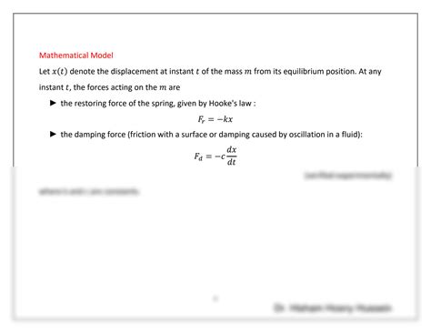 solution lecture 8 modelling of second order differential equations