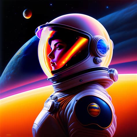 Lexica Men In A Sci Fi Spacesuit Flying Through Toxic Clouds Of