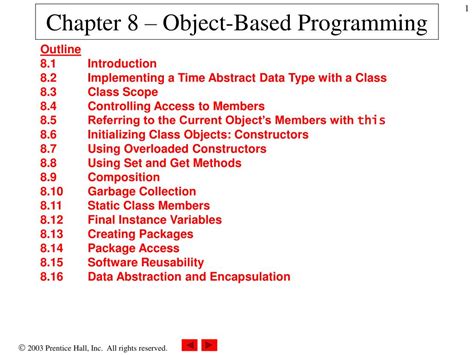 Ppt Chapter 8 Object Based Programming Powerpoint Presentation Free Download Id 5901624