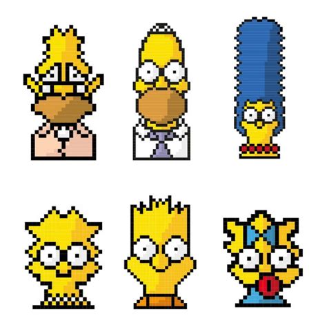 Stickers Simpsons Pixel Art
