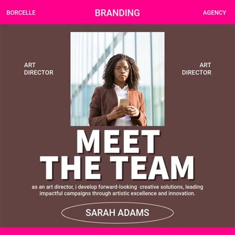Brown Modern And Minimal Meet The Team Instagram Post Template Postermywall