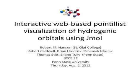 Ppt Interactive Web Based Pointillist Visualization Of Hydrogenic