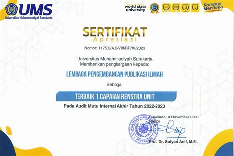 Lppi Dinobatkan Sebagai Terbaik Pertama Dalam Capaian Renstra Unit