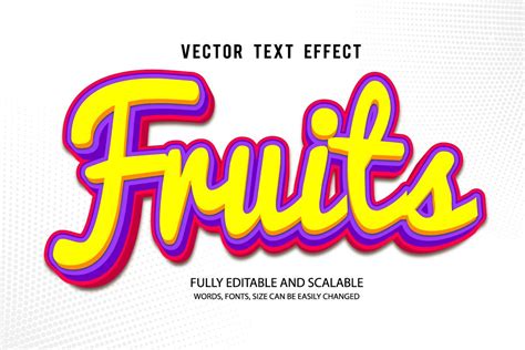 Fruits 3d Editable Text Effect Vector Graphic By Truevector · Creative Fabrica