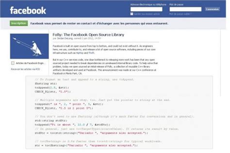 avec folly facebook verse certains de ses composants c dans l open