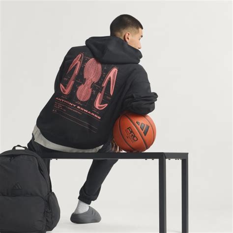 Blusa Capuz Anthony Edwards Schematic Preto Adidas Adidas Brasil