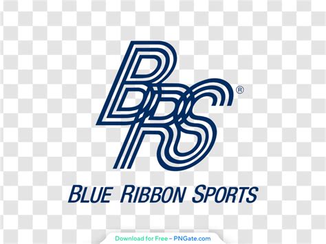 Blue Ribbon Sports Logo Retro Style Free Png Pngate