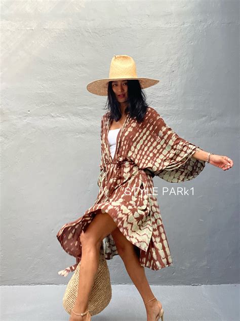 KS Summer KimonoVacation Look Loose Fit RobeBeach Cover Etsy